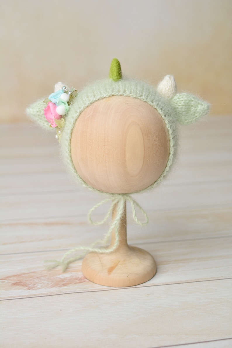 Newborn Dragon Props Set of Bonnet and Wool Dragon Toy Newborn Felted ...