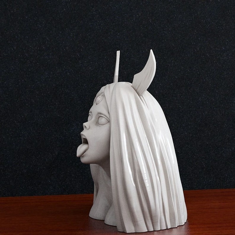 Anime Girl Bust Female Statue 12K Printed Resin 3D Model Collectible ...