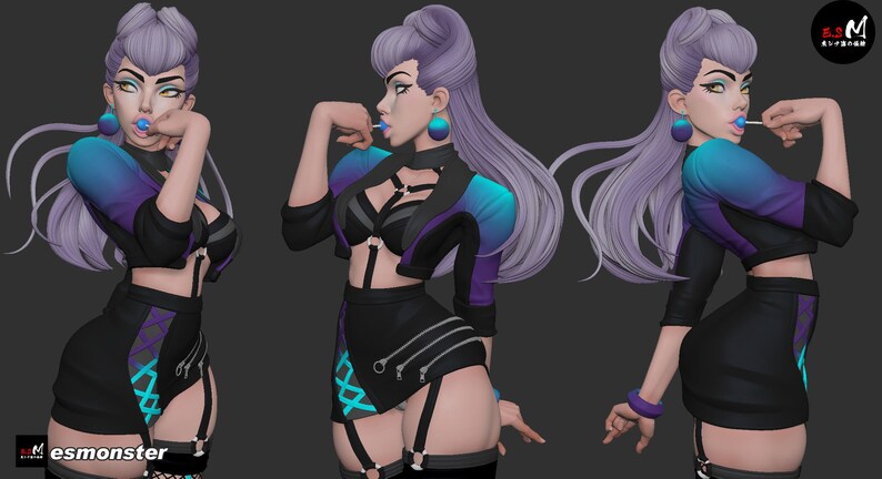 Evelynn KDA Figure Game Character 12K Resin 3D Printed Collectible ...