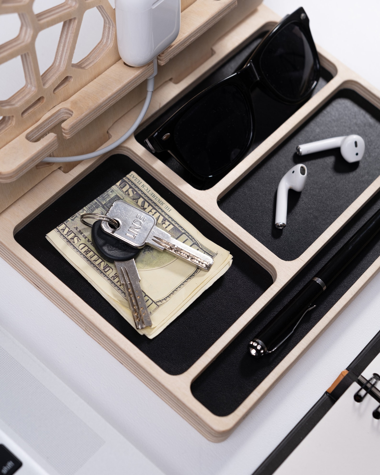 Wooden Docking Station - Office & Desk Storage - Personalized Desk ...
