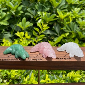 2‘’ Crystal Crocodile, Gemstone Crocodile Carvings, Crystal Animal ...