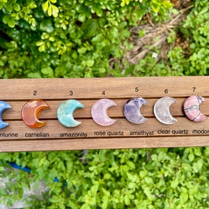 Gemstone Crescent Moon, Crystal Crescent Moon Mini, for Jewelry ...