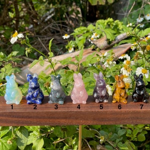 Crystal Rabbit Figurine (1.5'') - Gemstone Carving, Easter Decor - Etsy