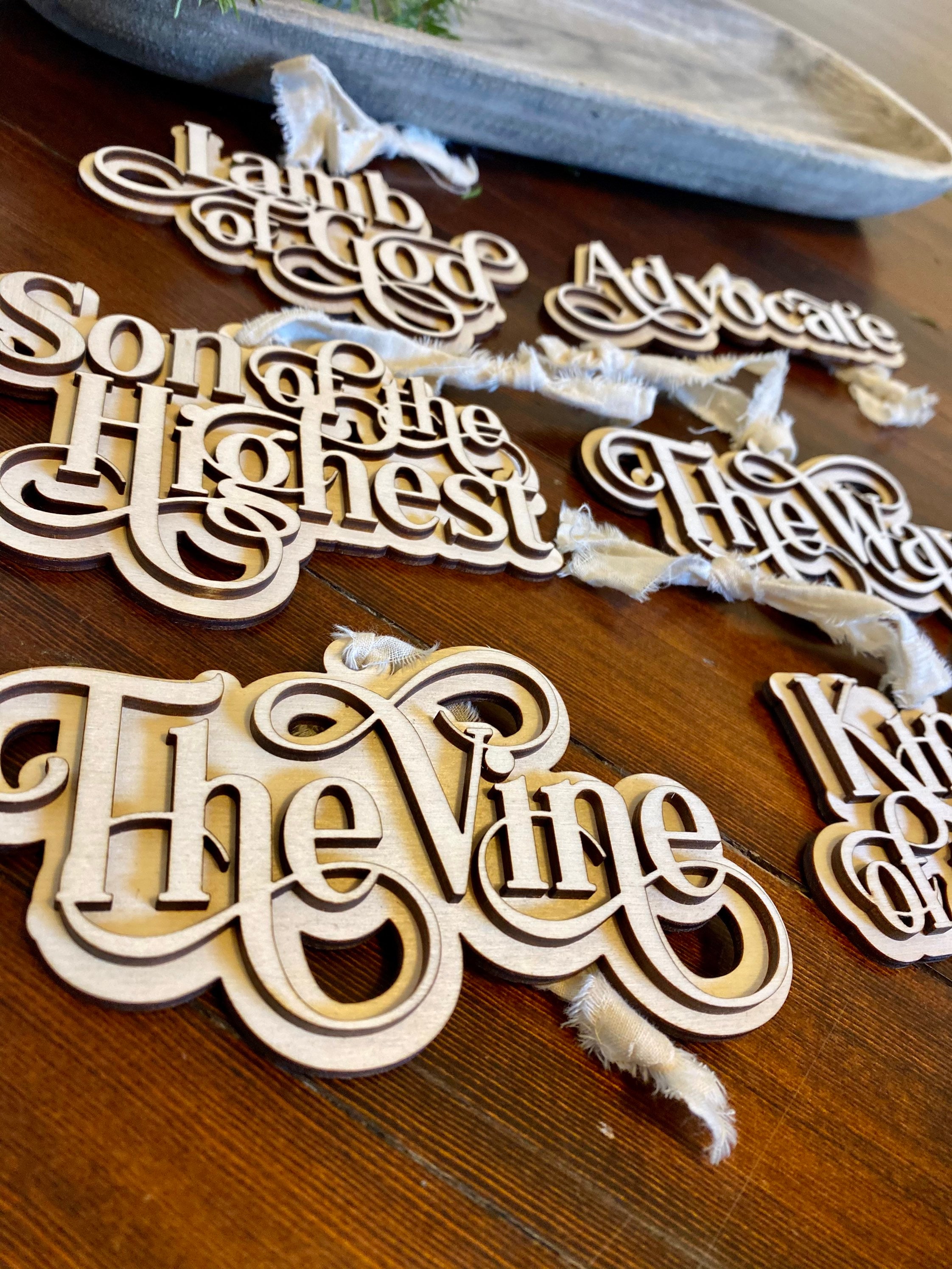 Names of Christ Christmas Ornaments. Christmas Advent | Etsy