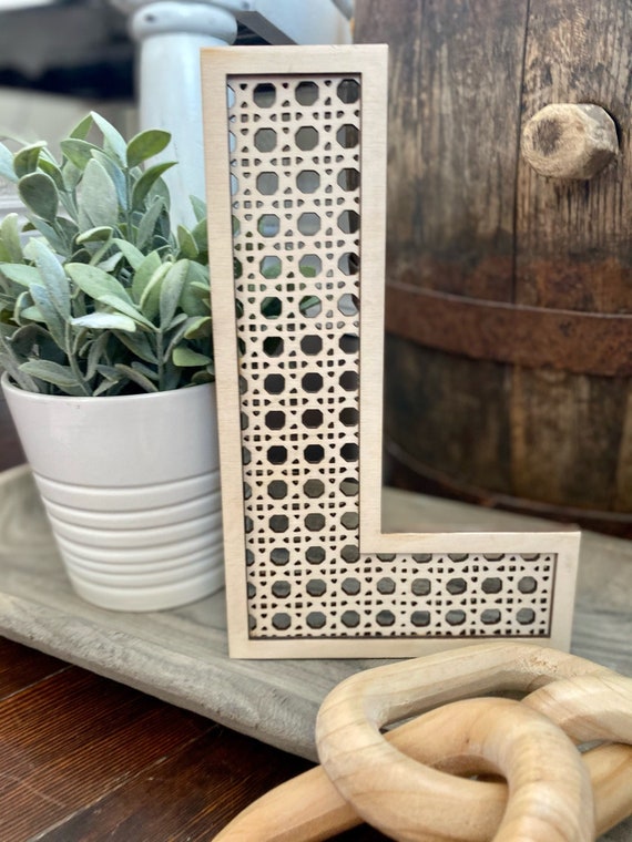 Rattan Letters. Rattan Wood Letters BOHO Nursery Nursery | Etsy