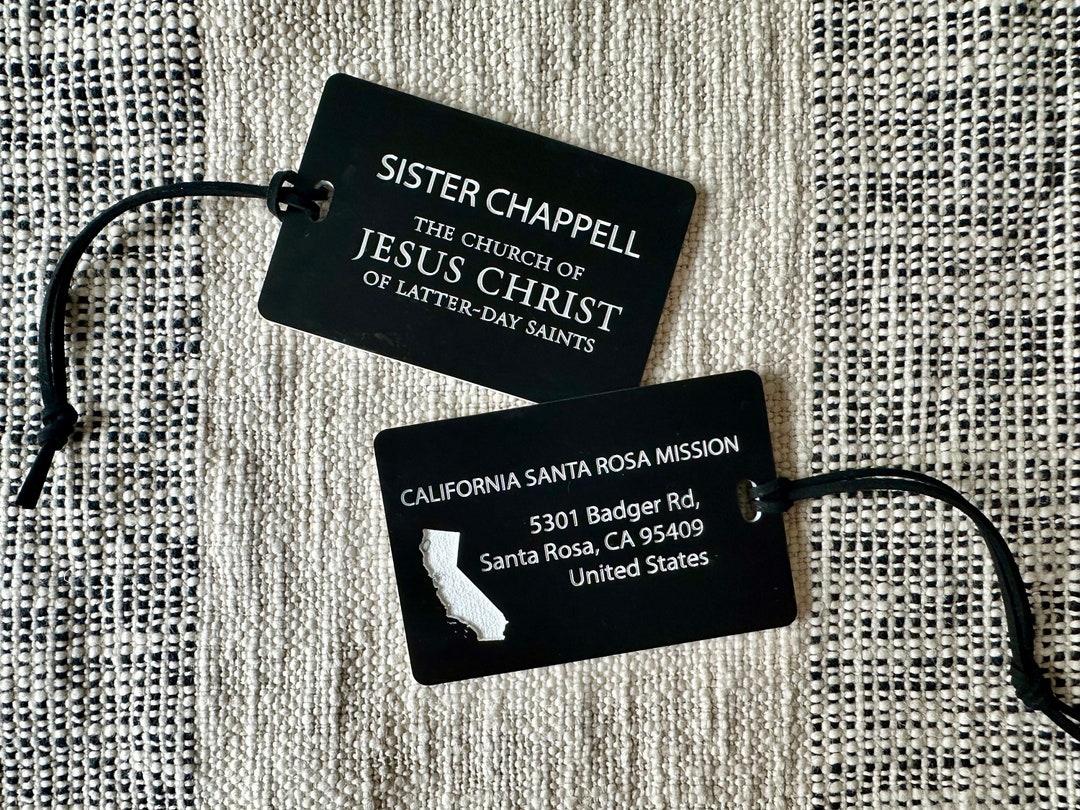 Personalized Missionary Luggage Tags, Customized Luggage Tags, LDS ...