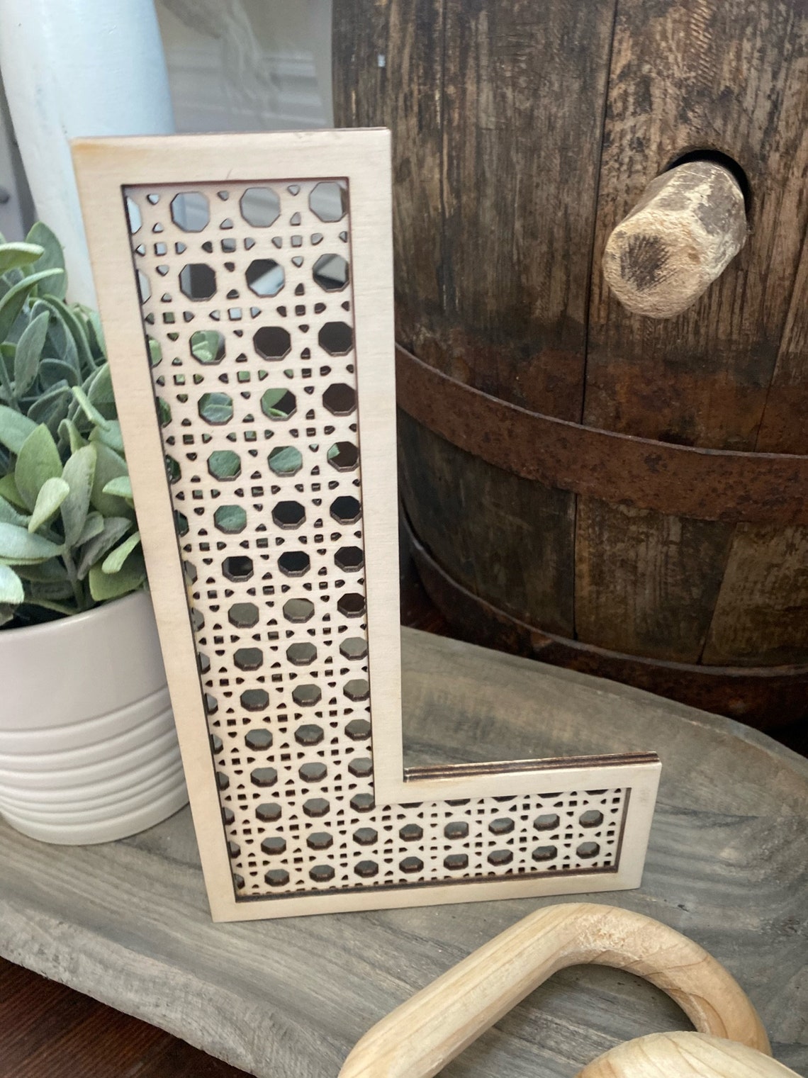 Rattan Letters. Rattan Wood Letters BOHO Nursery Nursery | Etsy