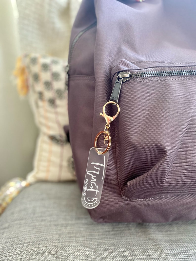 Trust in the Lord Keychain, Backpack Charm | LDS Youth Theme 2022 ...