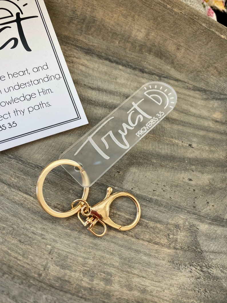 Trust in the Lord Keychain, Backpack Charm | LDS Youth Theme 2022 ...