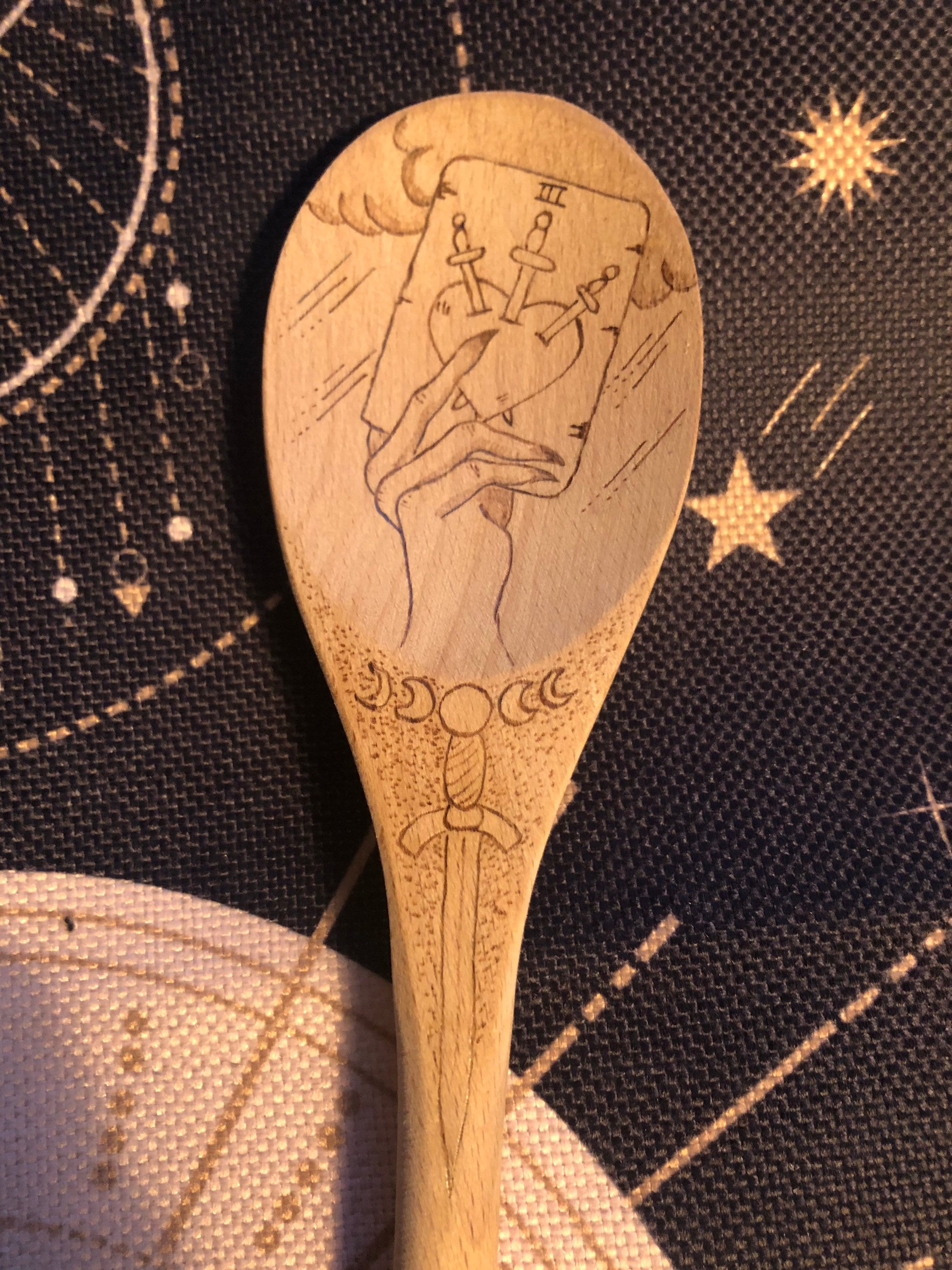 Three of Swords Spoon - Etsy