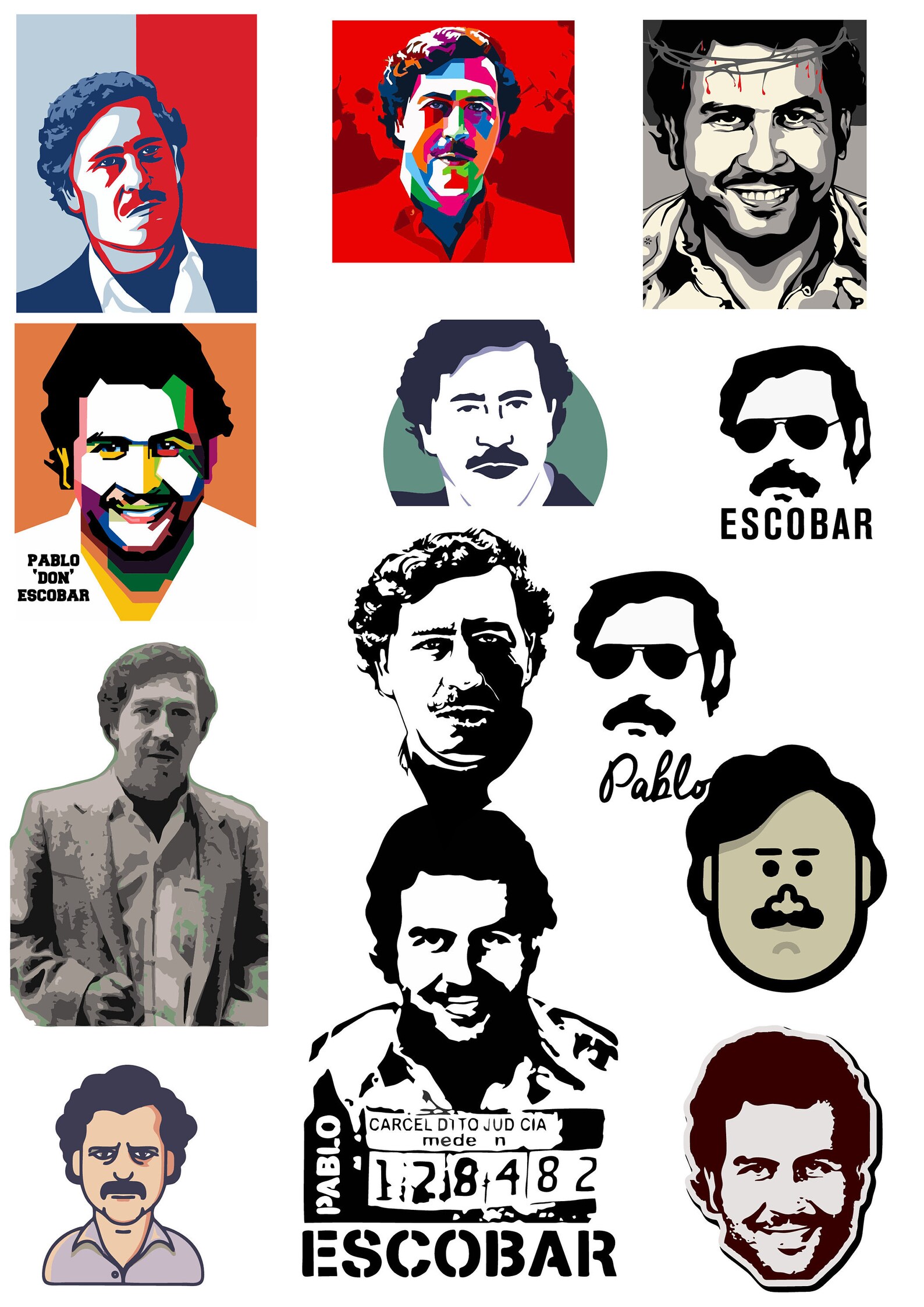 SVG PDF DXF Pablo Emilio Escobar Gaviria | Etsy