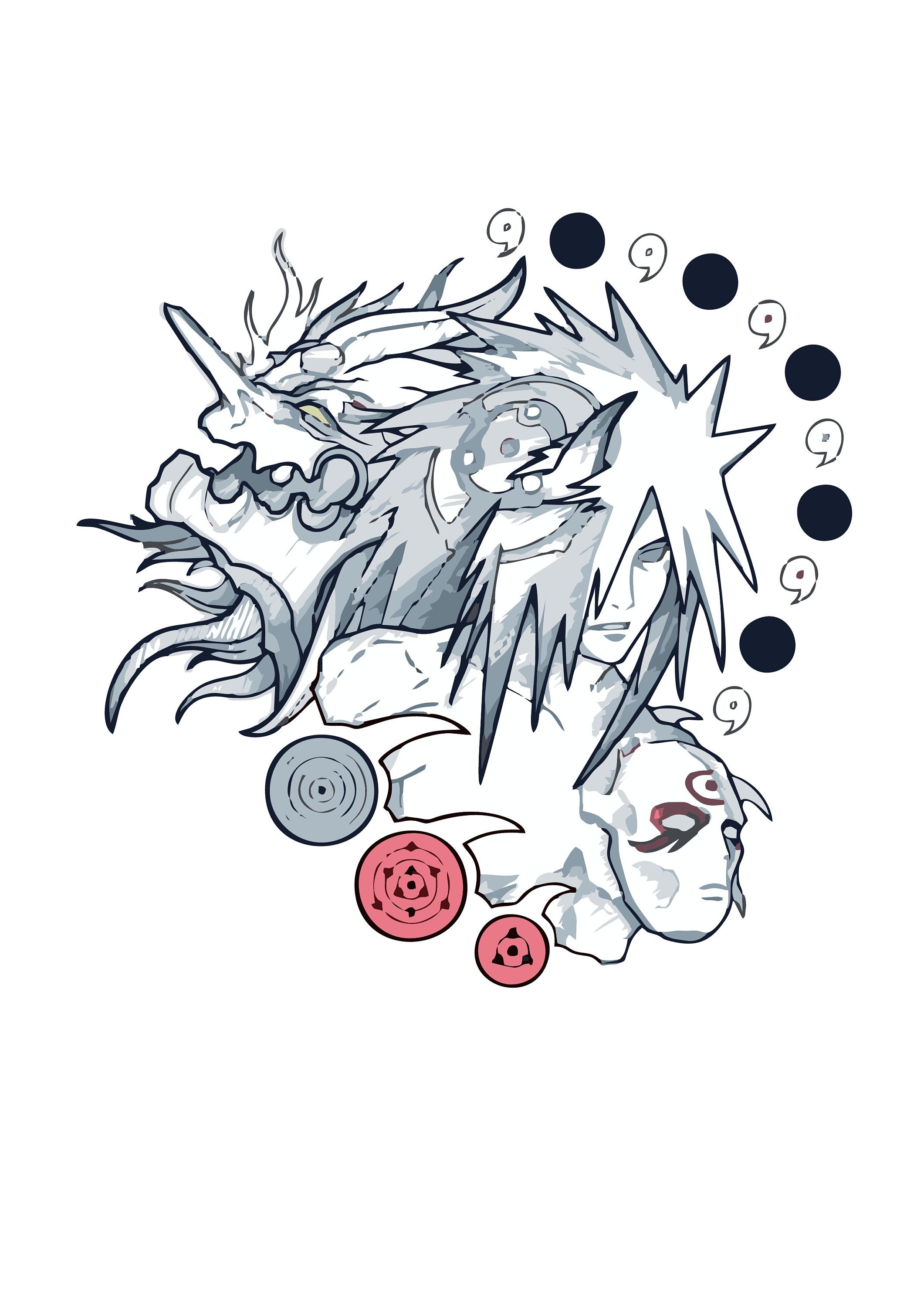 SVG PDF DXF naruto anime bundle itachi saske obito sharingan | Etsy