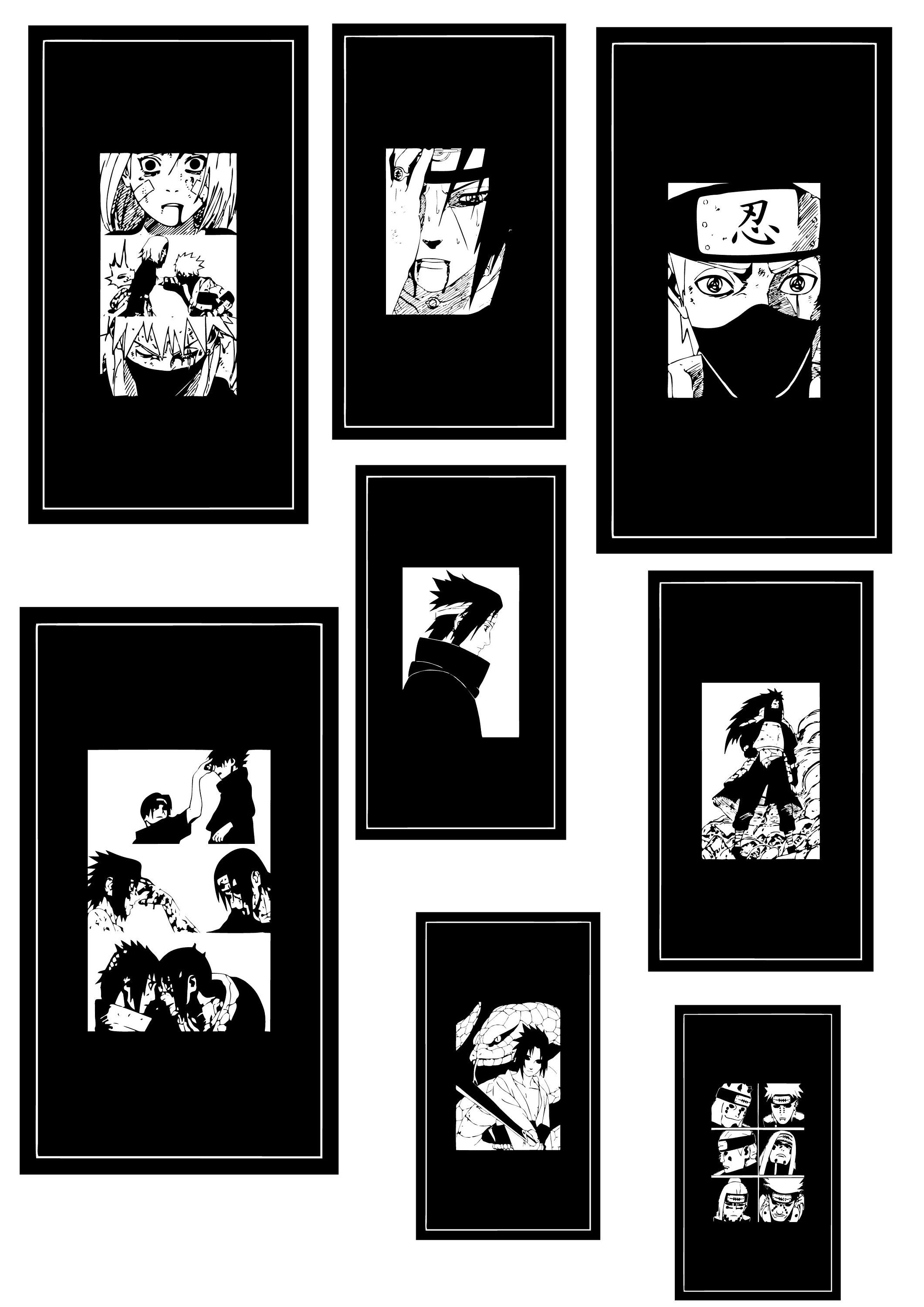 SVG PDF DXF naruto anime bundle itachi saske obito sharingan | Etsy