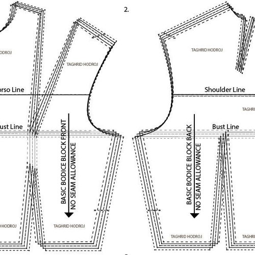 Basic Bodice Block Pattern With Sleeve - Etsy