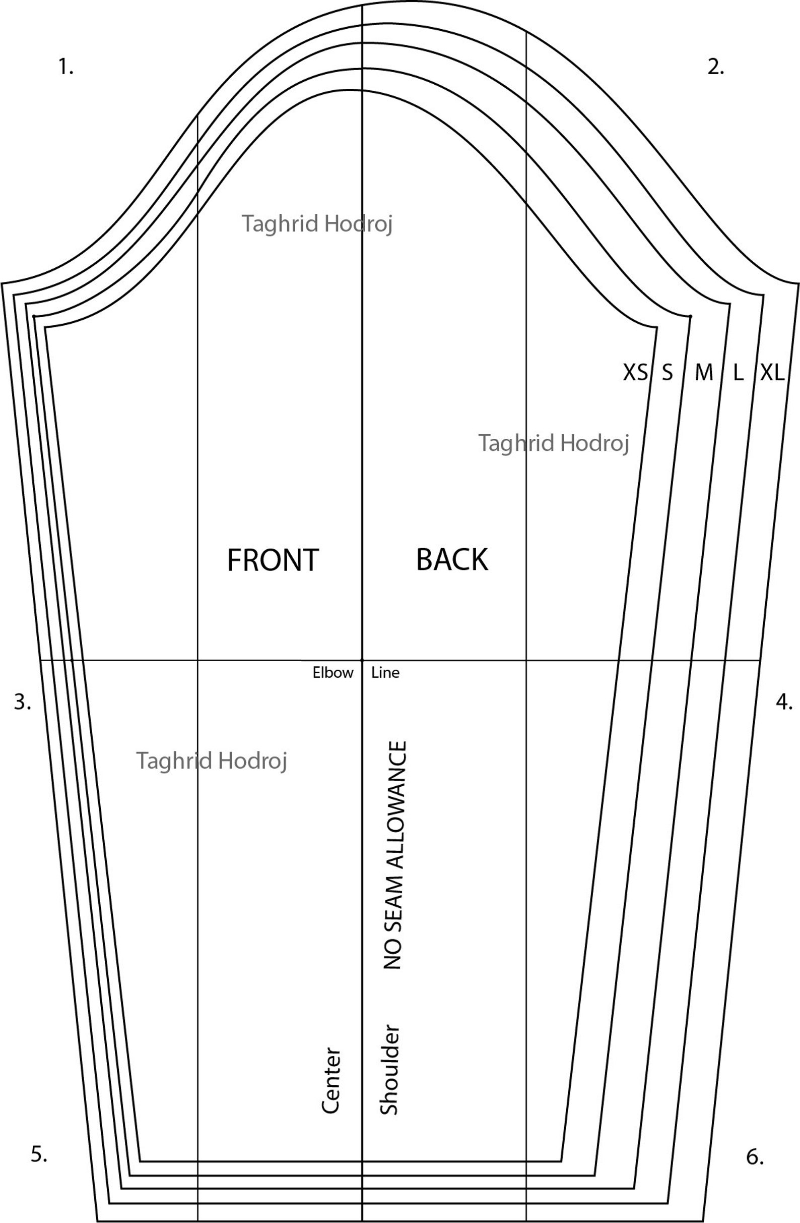 Basic Bodice Block Pattern With Sleeve - Etsy