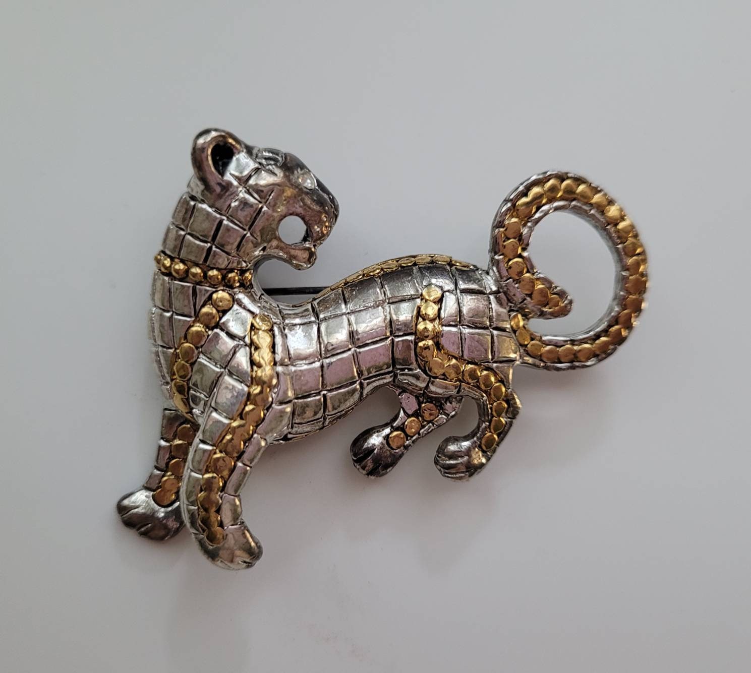 Silver Jaguar Panther Brooch Pin Set de 2 | Etsy