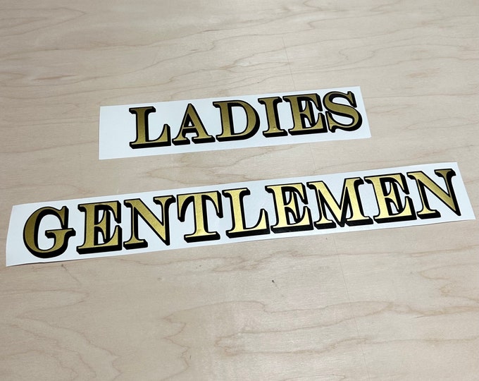 Gold Leaf Decals, Gold Leaf Lettering, Gold Window Decals, Gold ...