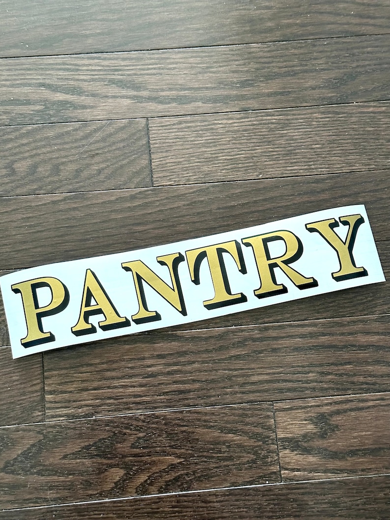 Vintage Gold With Black Shadow Vinyl Lettering Decals - Victorian Style ...