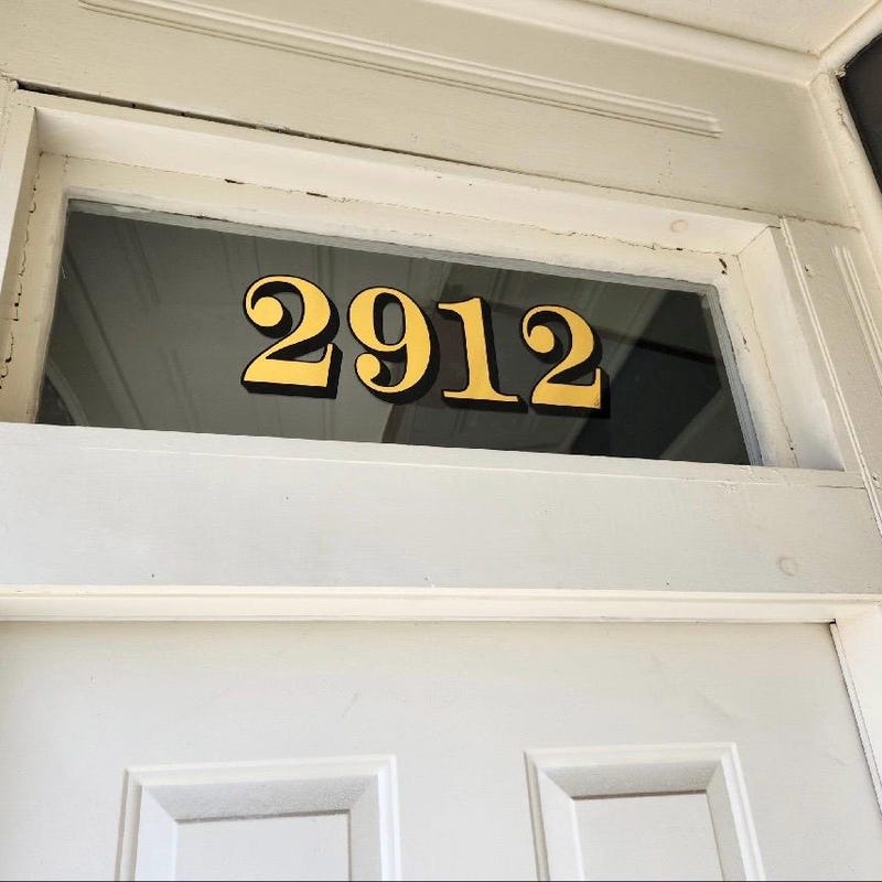 Black Glass Door Numbers - Etsy