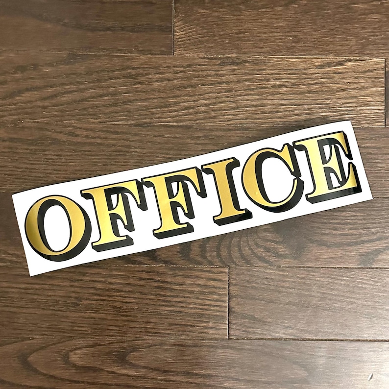 Historic Vintage Gold With Black Shadow Vinyl Lettering Decals ...