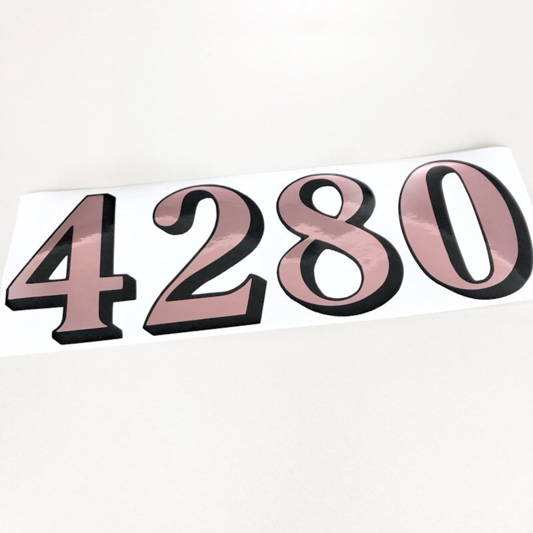 Golden House Number Stickers, Fanlight House Numbers, Gold Leaf Home ...