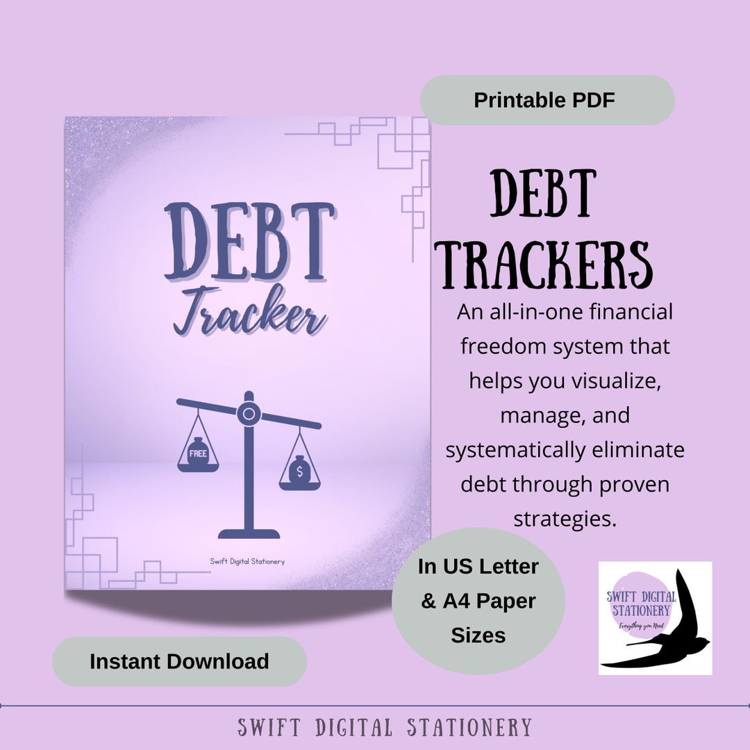 Debt Tracker Printables Bundle: Financial Planner (digital Download) - Etsy