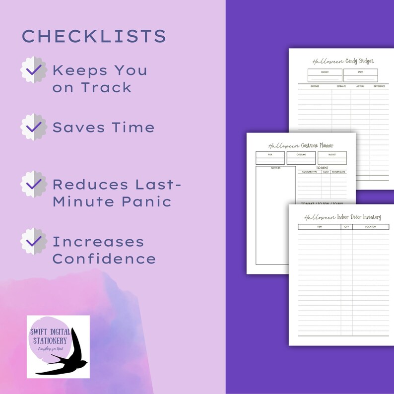 Black and White Printable Halloween Party Planner Halloween Event ...