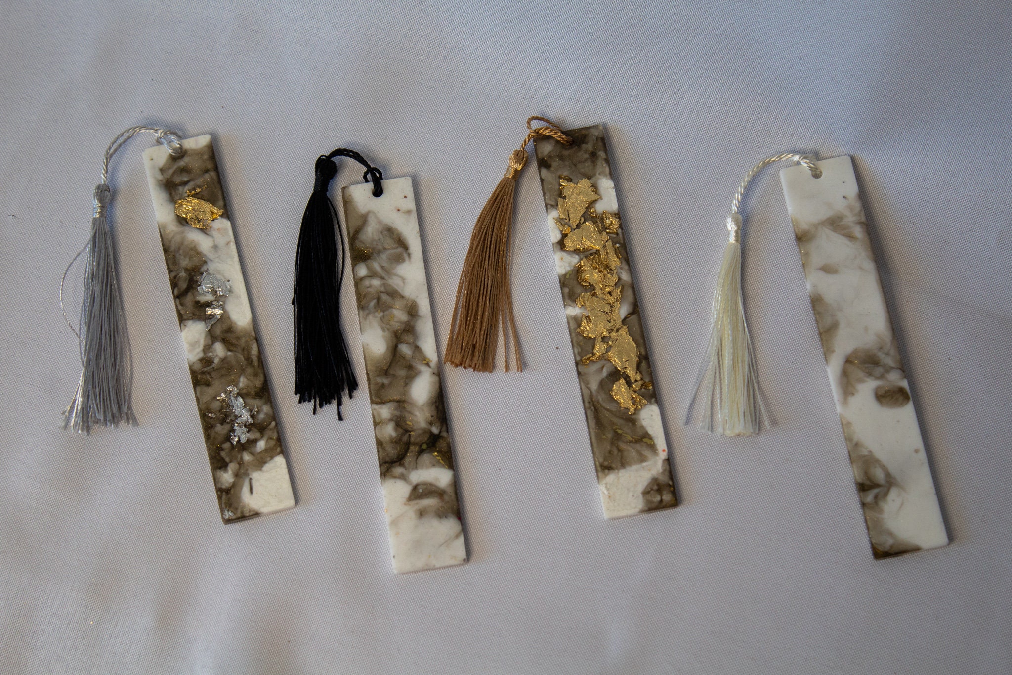 Bookmark : Marble With Gold Leafing - Etsy