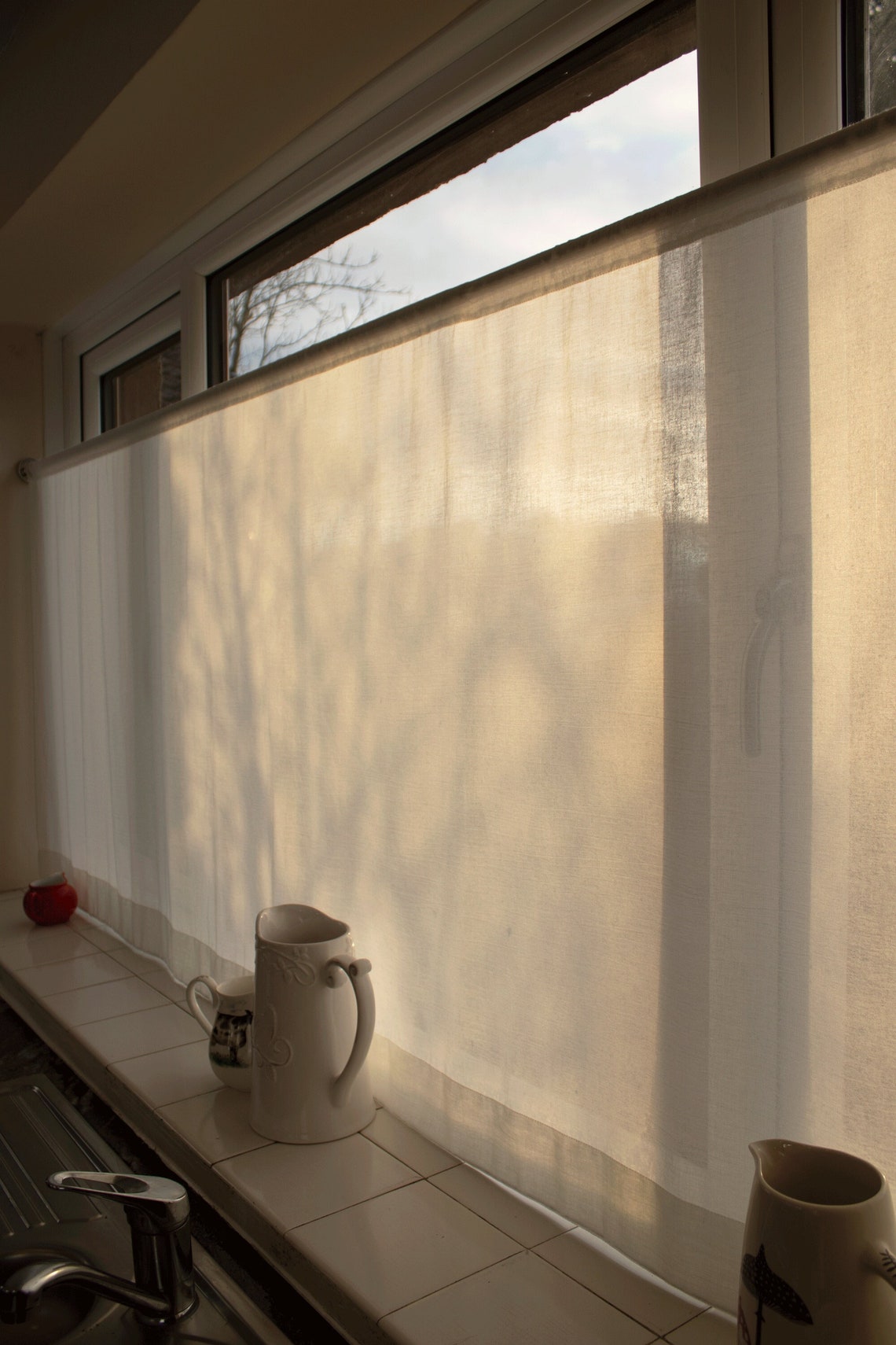 Cotton Muslin Blind Flat Curtain Egyptian Cotton Max Length - Etsy