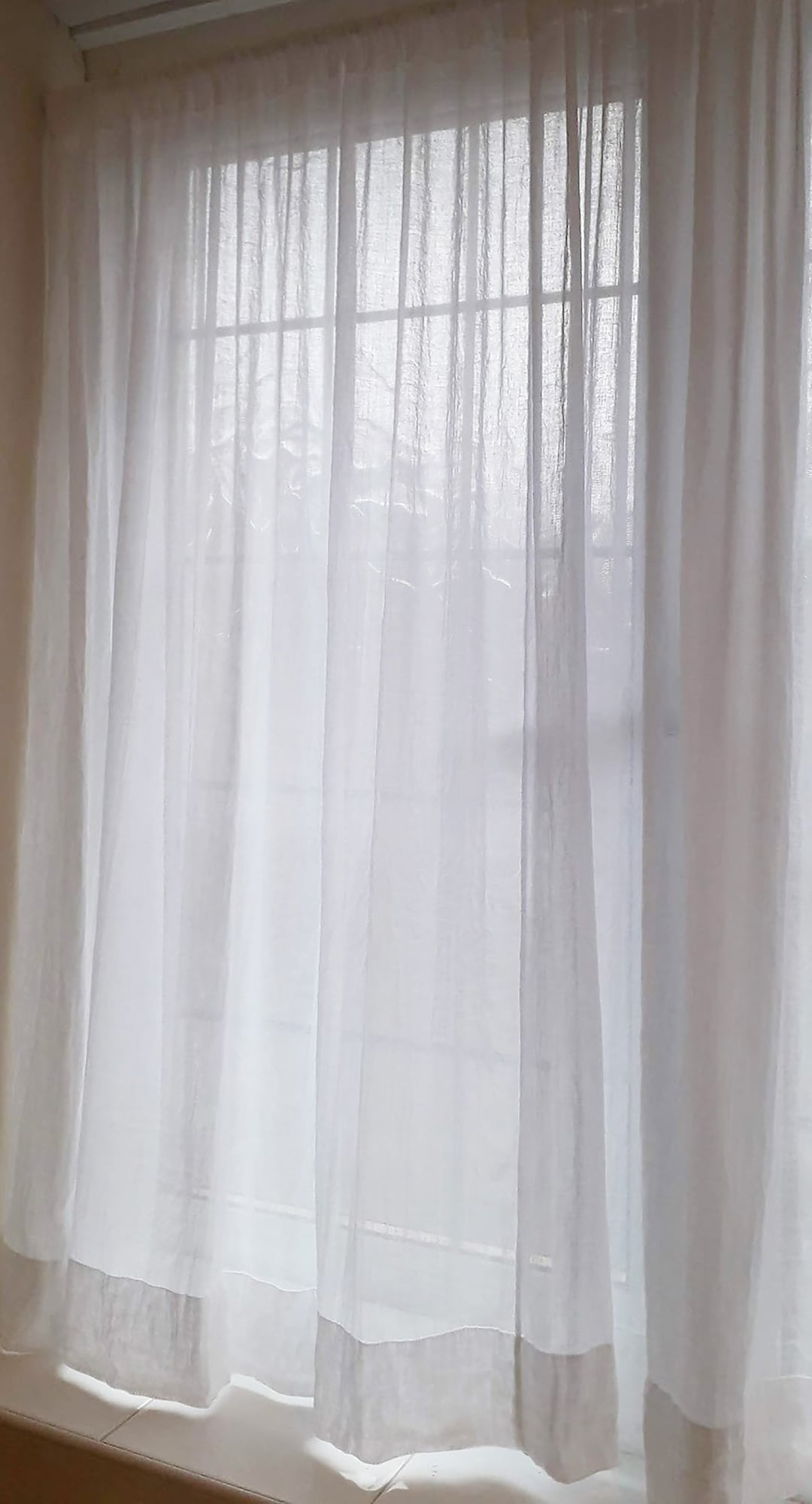 Rod Top Cotton Muslin Bathroom/kitchen Window Curtain or - Etsy UK
