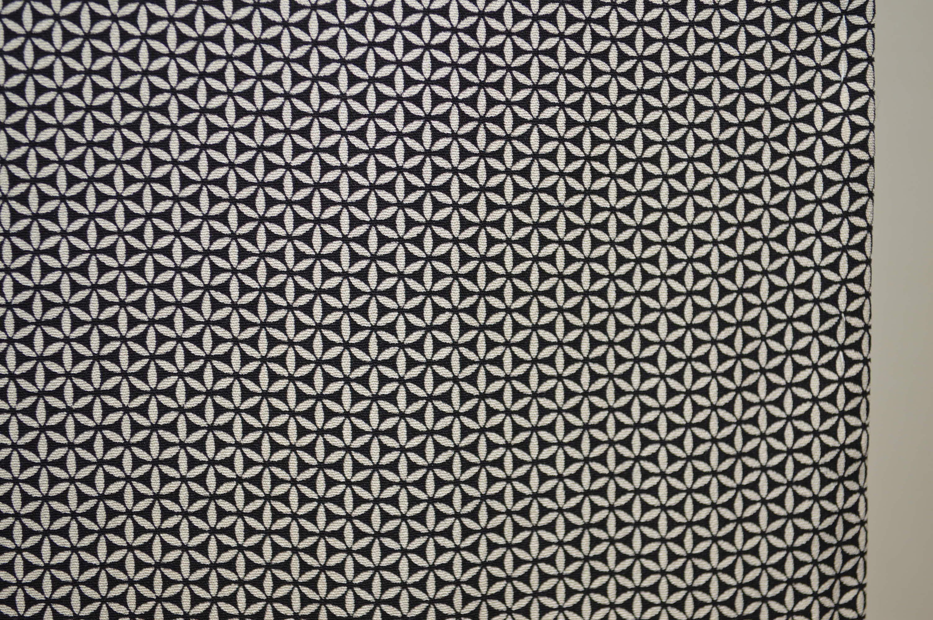 K301 Vintage Silk Kimono Haori Jacket : Black / White Shippo Geometric ...