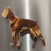 Boxer Dog Wooden Magnet in Brown Gold and Black - Etsy