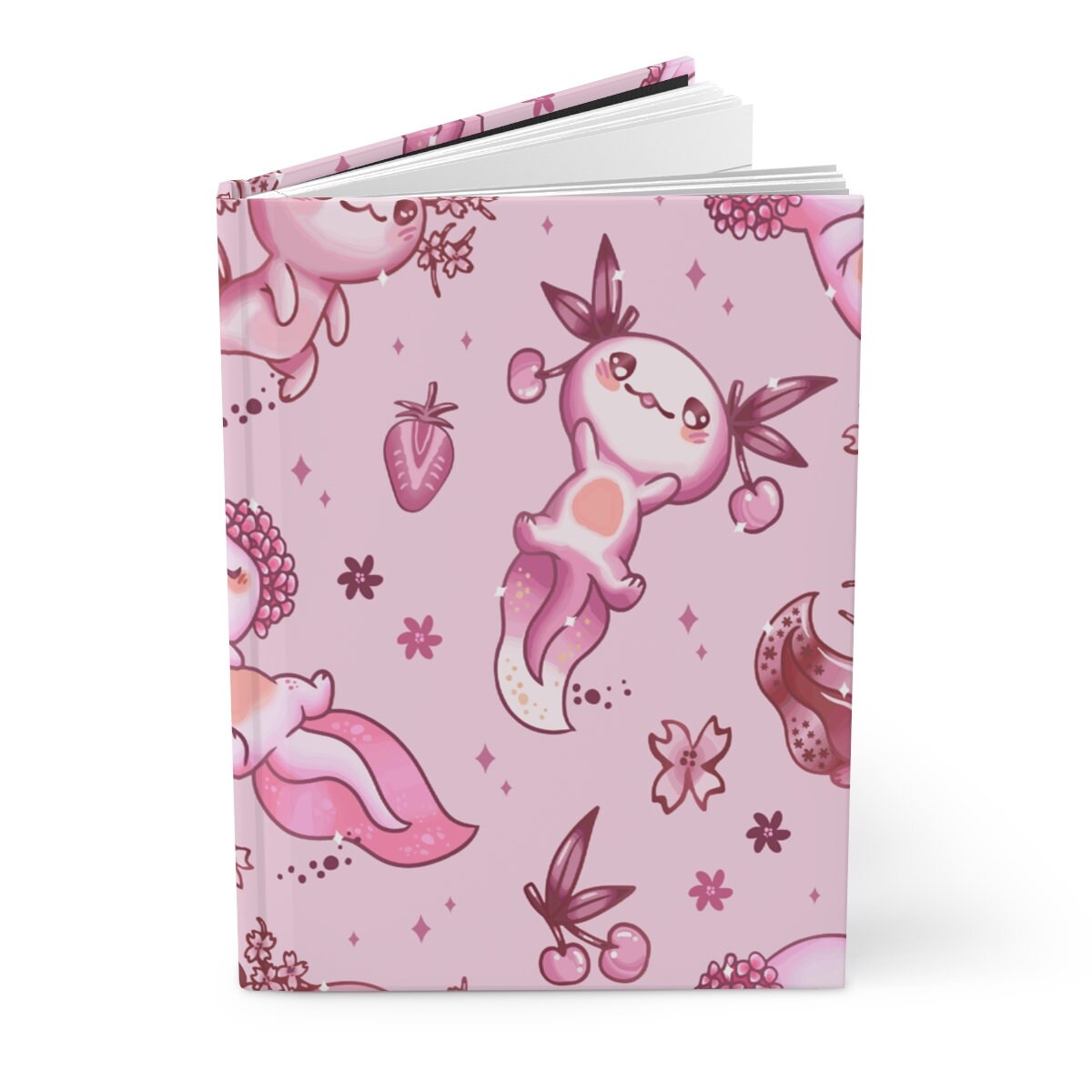 Axolotl Notebook, Salamander Journal, Cute Amphibian Diary, Hardcover ...