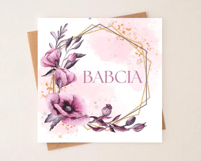 Babcia Polski Kartka, Polish Greeting Card, Cards for Her, Gifts for ...