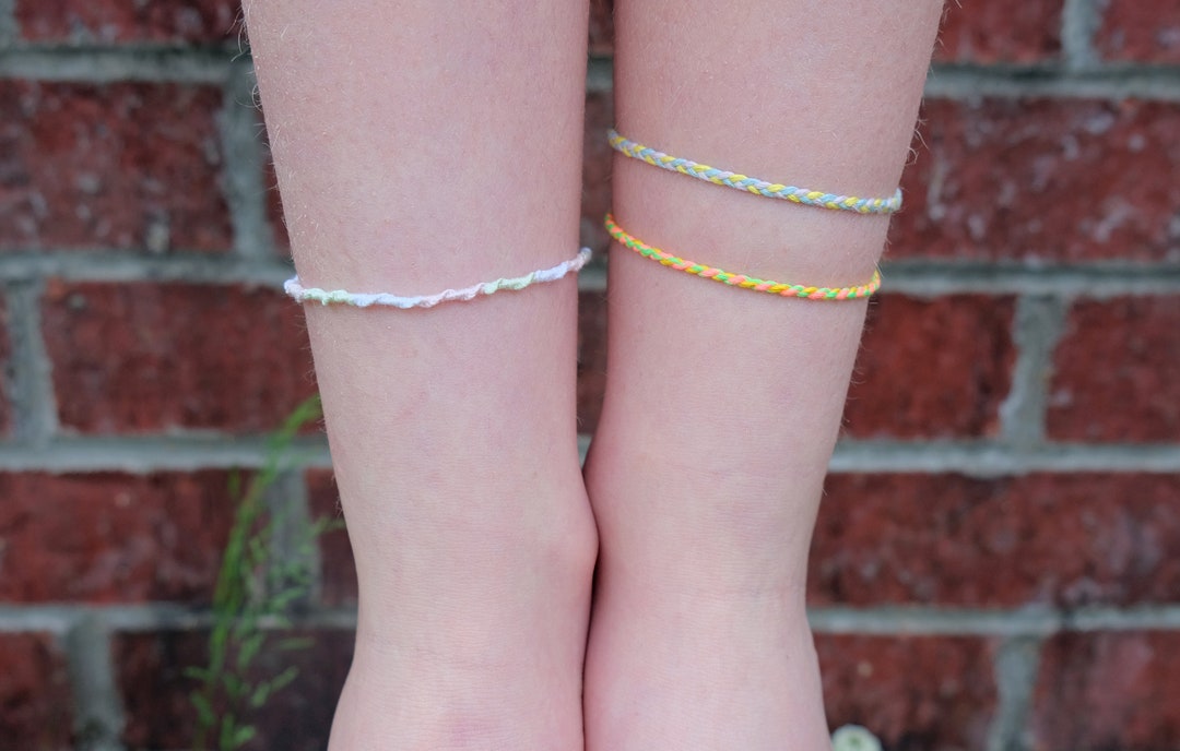 Custom Thin Braided Knotted Friendship Anklets - Etsy.de