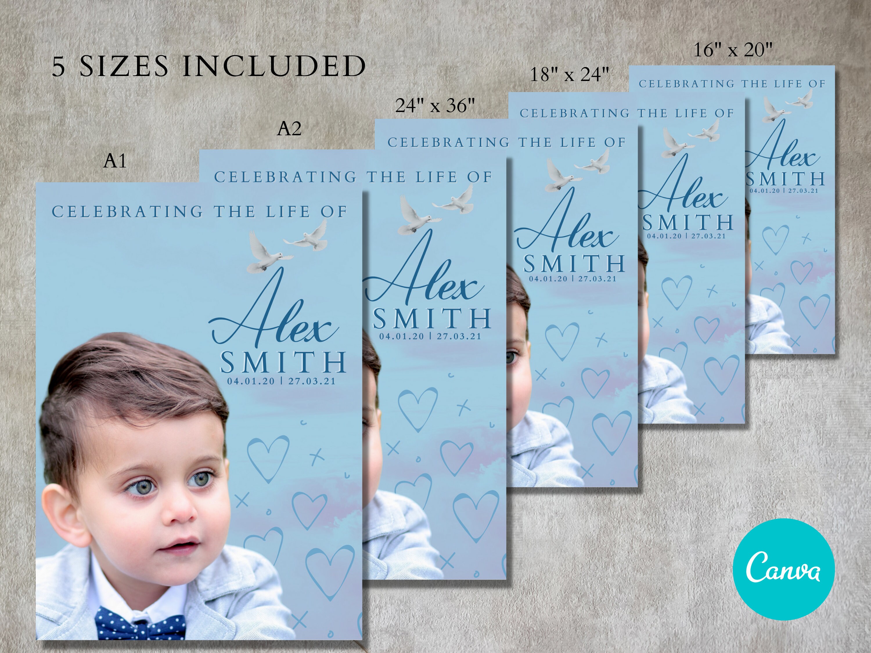 Funeral Poster Editable Funeral Welcome Poster Celebration of Life ...