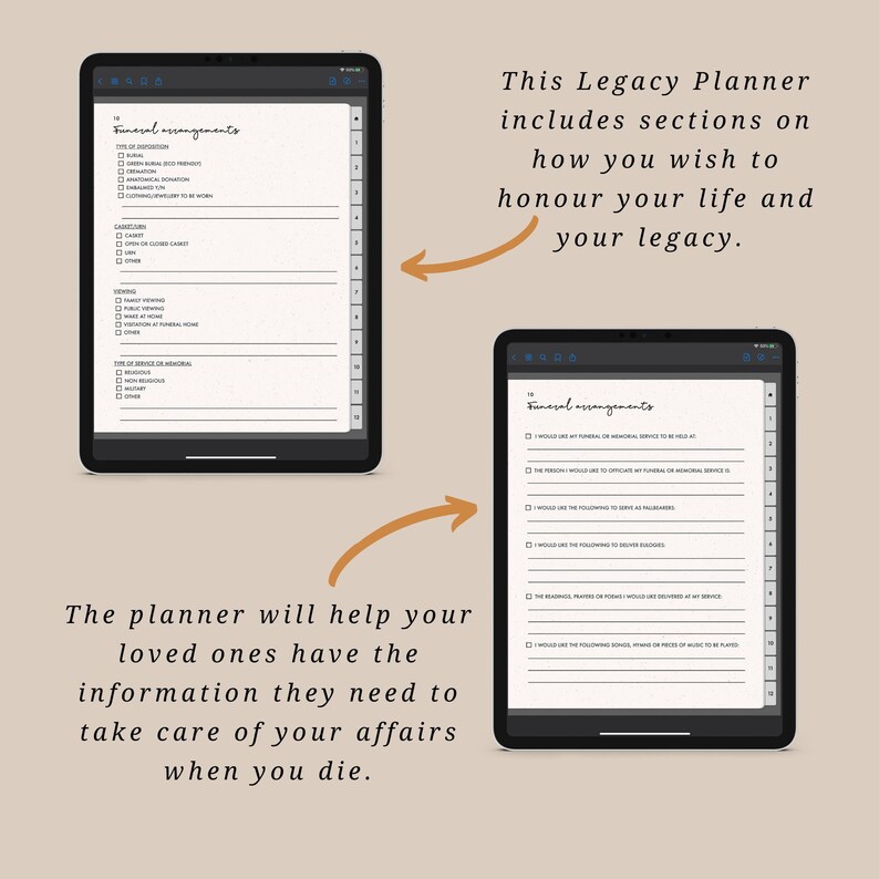 Legacy Planner End of Life Planner Digital Planner - Etsy