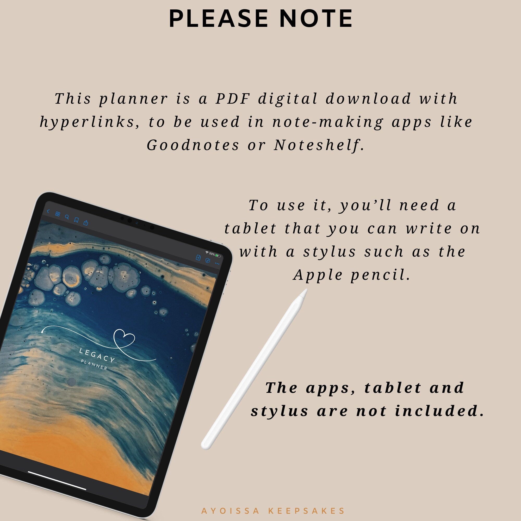 Legacy Planner | End of Life Planner | Digital Planner | Emergency ...