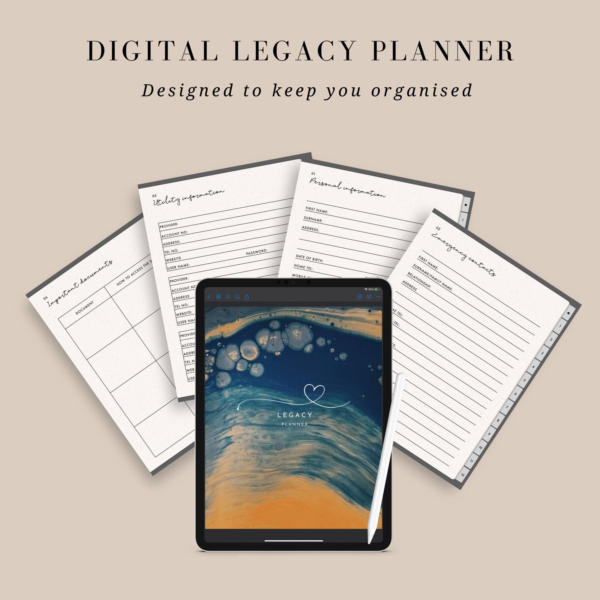 Legacy Planner End of Life Planner Digital Planner - Etsy