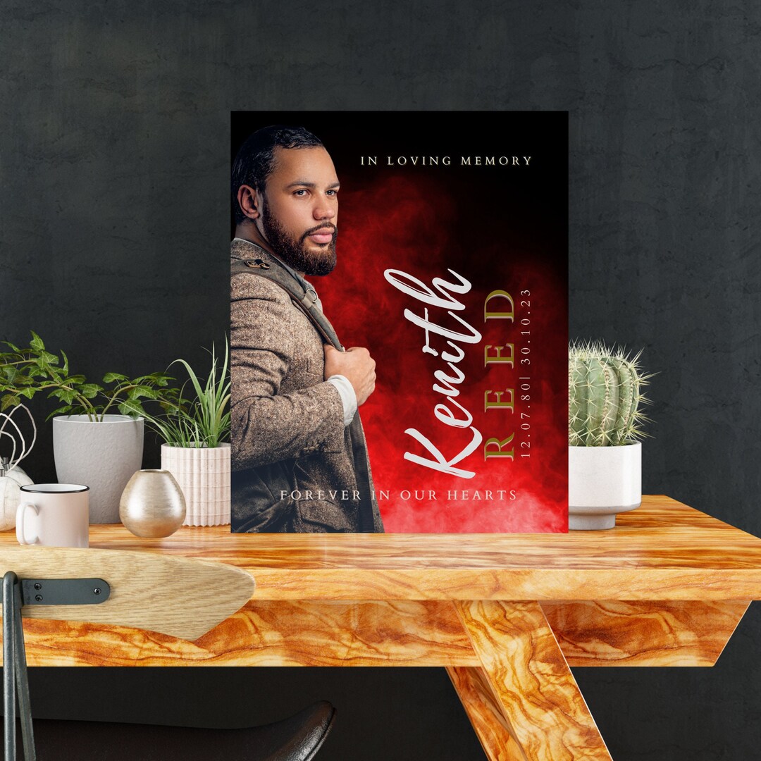 Funeral Table Sign | Memorial Table Sign | Editable Memorial Table Sign ...