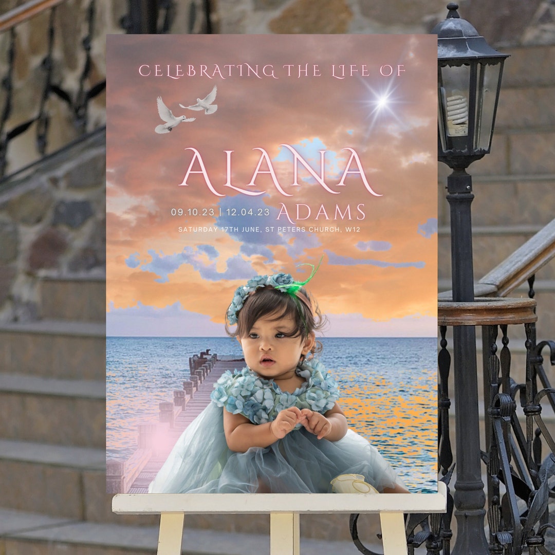 Funeral Welcome Sign | Funeral Welcome Poster | Celebration of Life ...