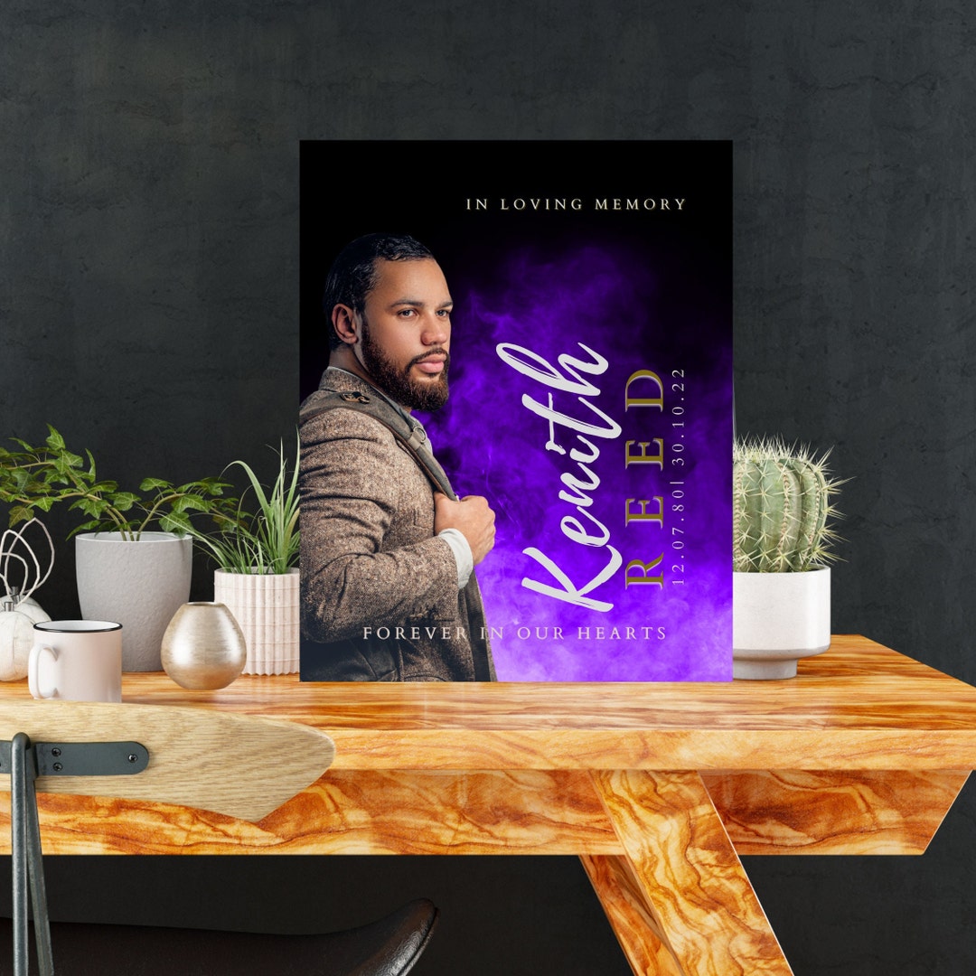 Funeral Table Sign | Memorial Table Sign | Editable Memorial Table Sign ...