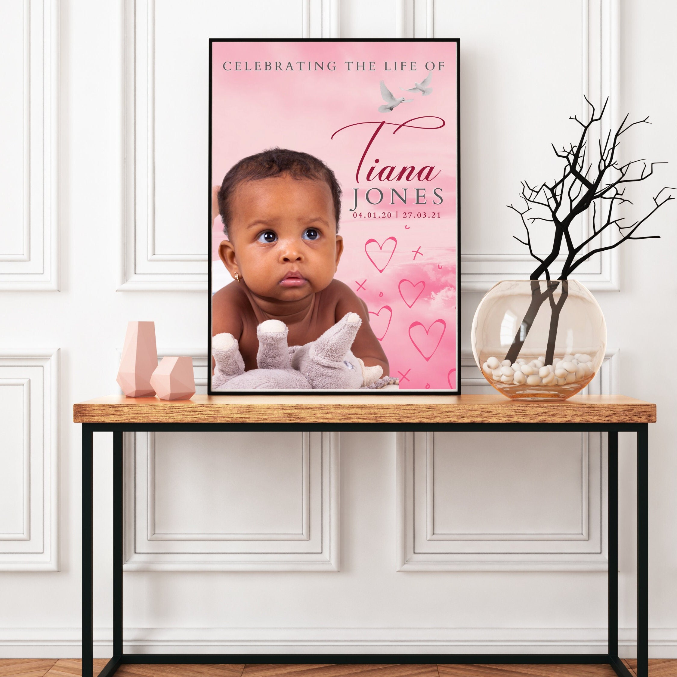 Funeral Poster | Editable Funeral Welcome Poster | Celebration of Life ...