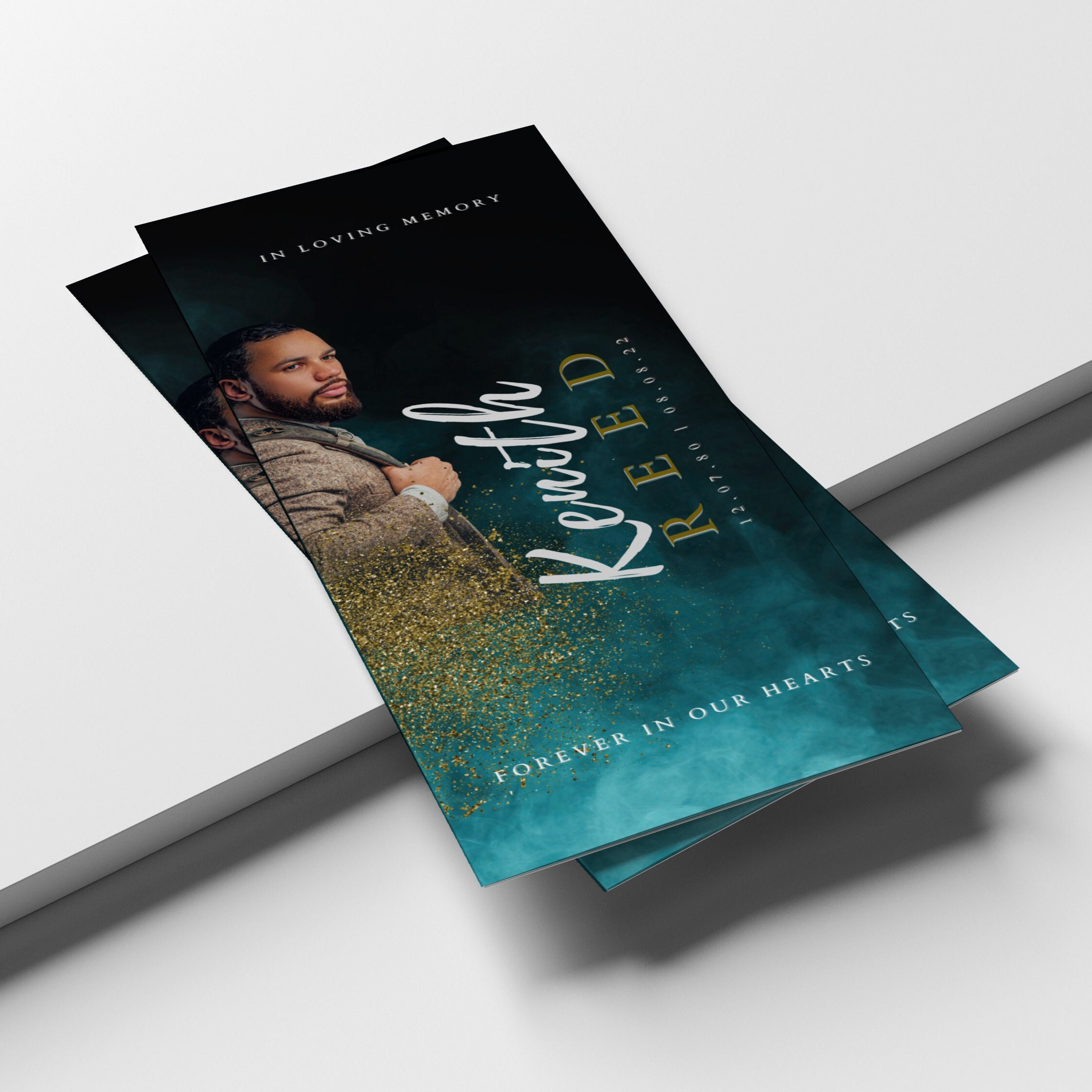 11"x 17" Tri-fold Funeral Program | Editable Funeral Program ...