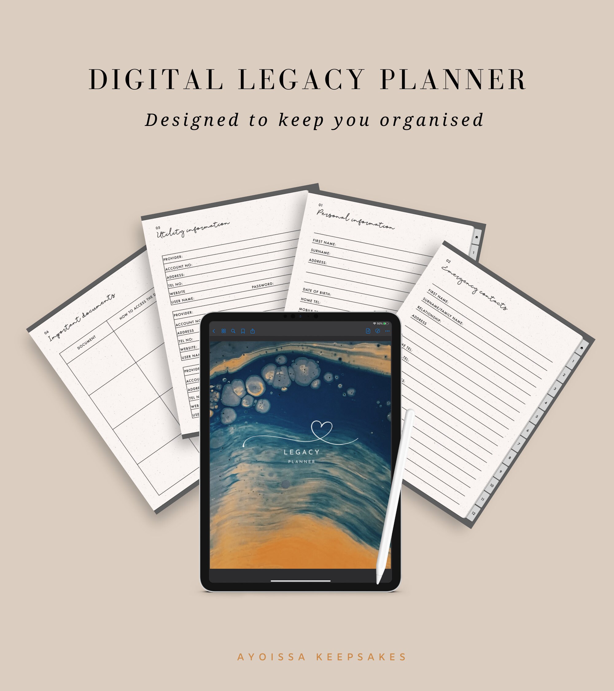 Legacy Planner End of Life Planner Digital Planner - Etsy