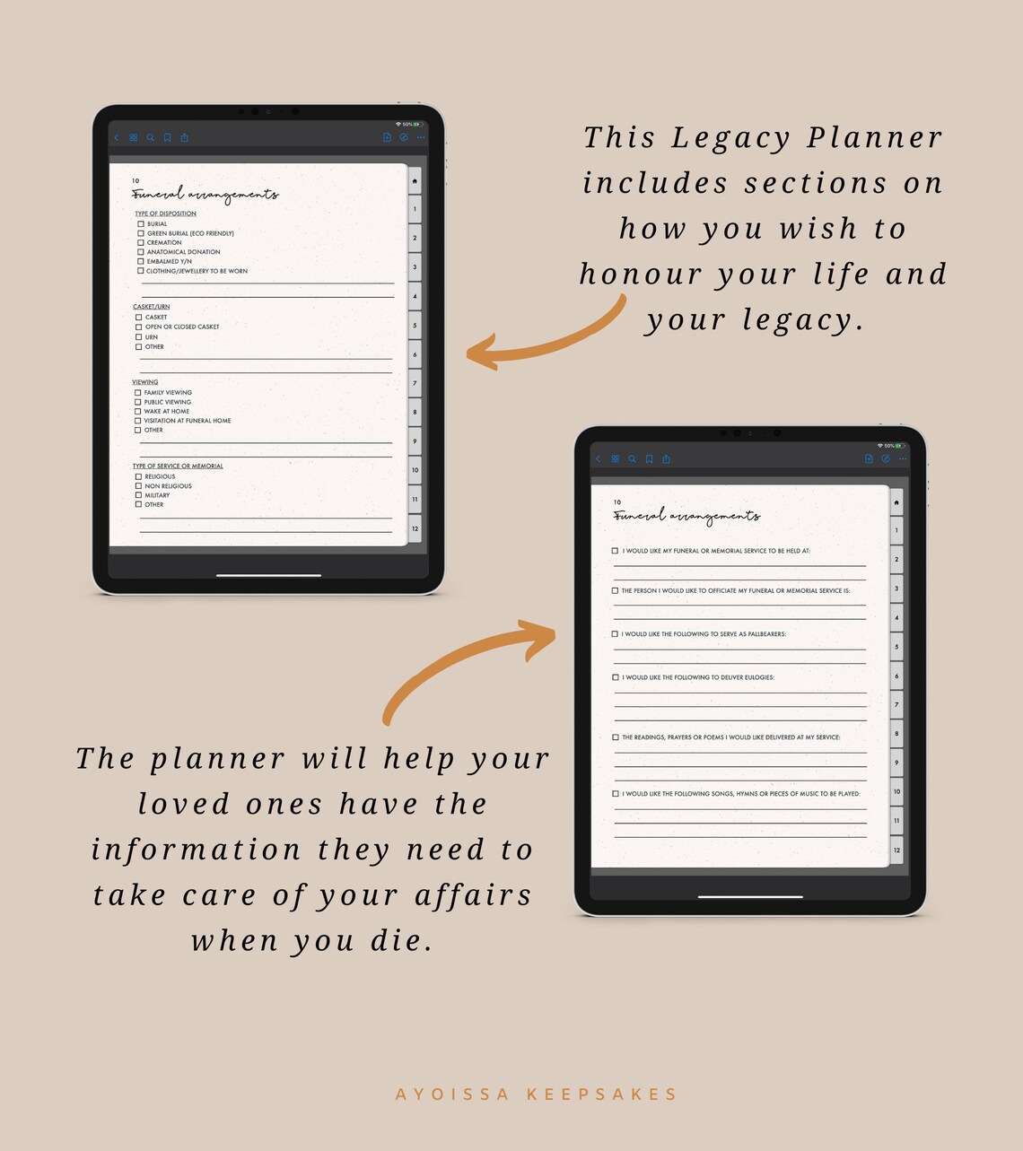 Legacy Planner End of Life Planner Digital Planner - Etsy