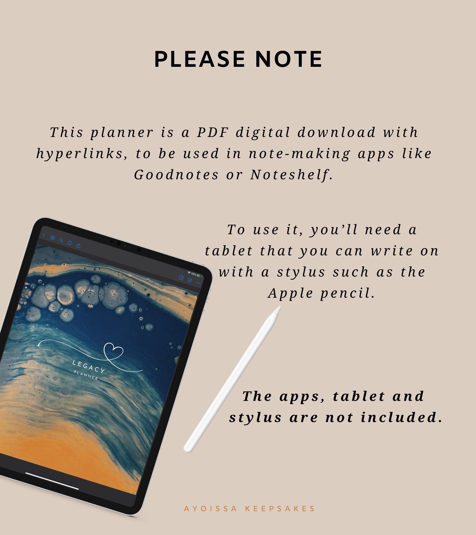 Legacy Planner End of Life Planner Digital Planner - Etsy