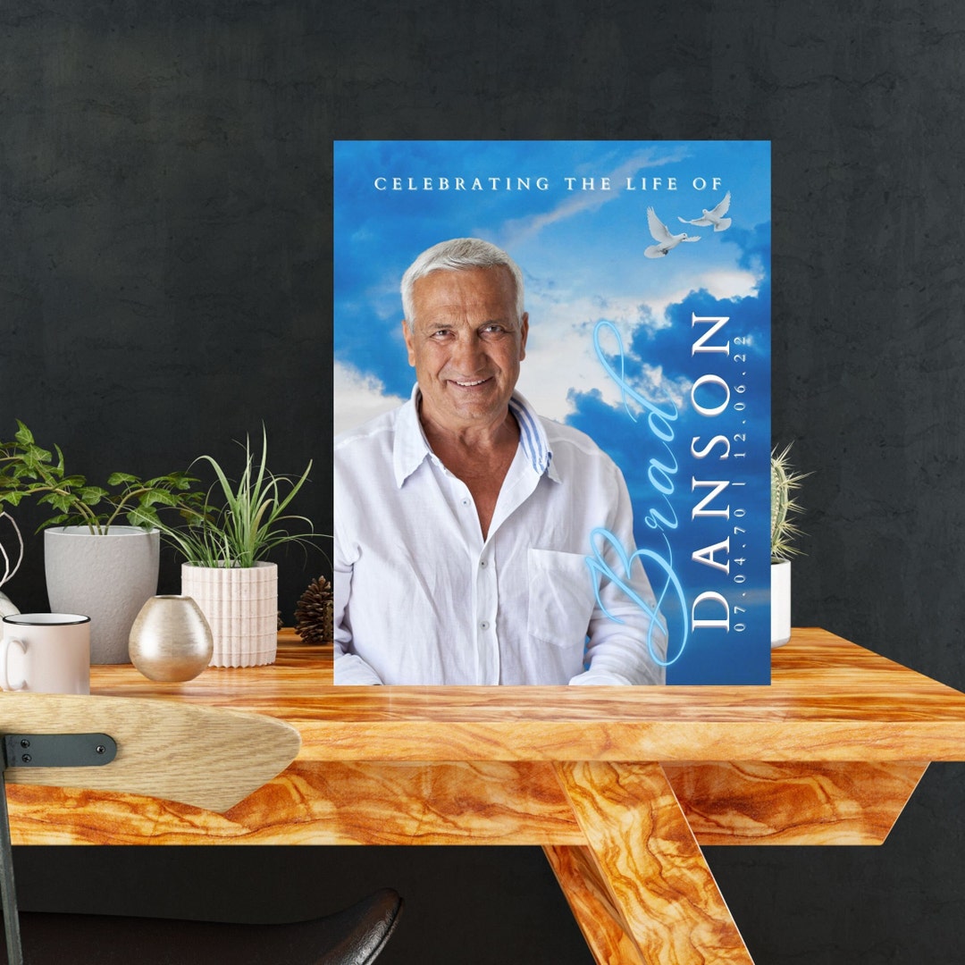 Funeral Table Sign Memorial Table Sign Editable Memorial Table Sign ...