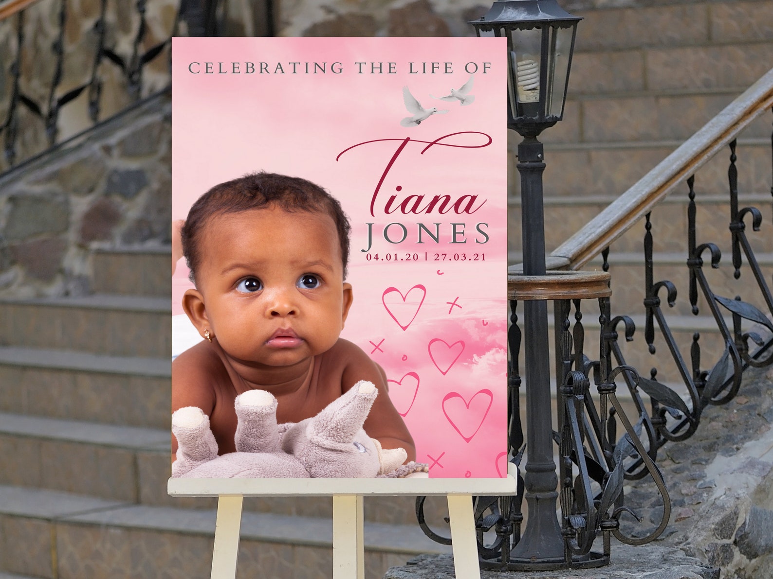 Funeral Poster Editable Funeral Welcome Poster Celebration | Etsy