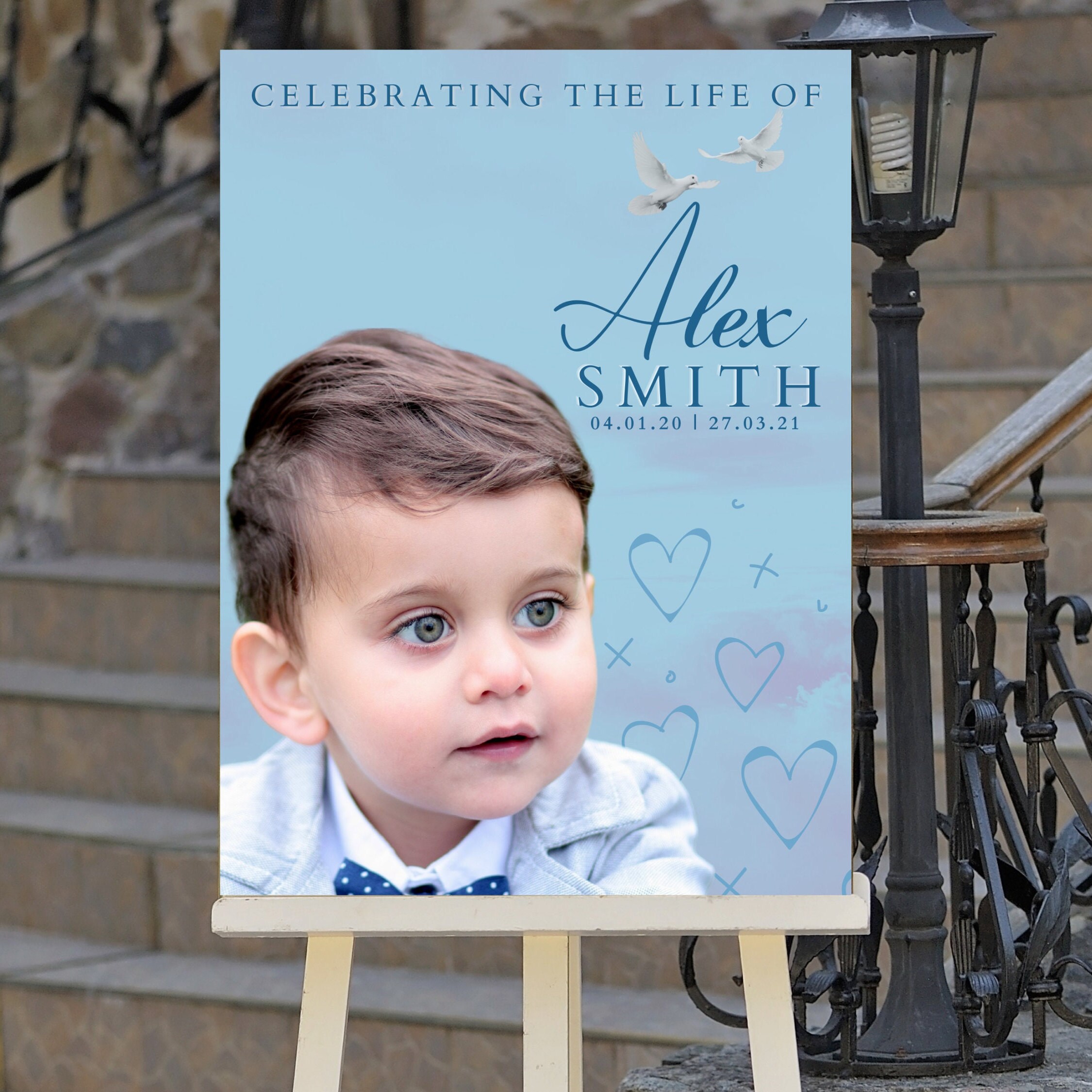 Funeral Poster Editable Funeral Welcome Poster Celebration of Life ...